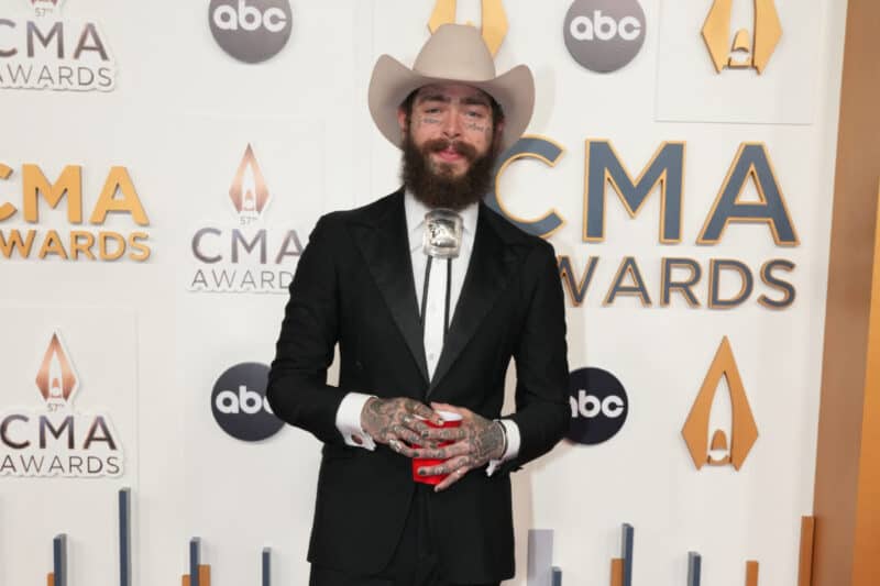 Post Malone Channels His Inner Cowboy On CMA Awards Red Carpet ...